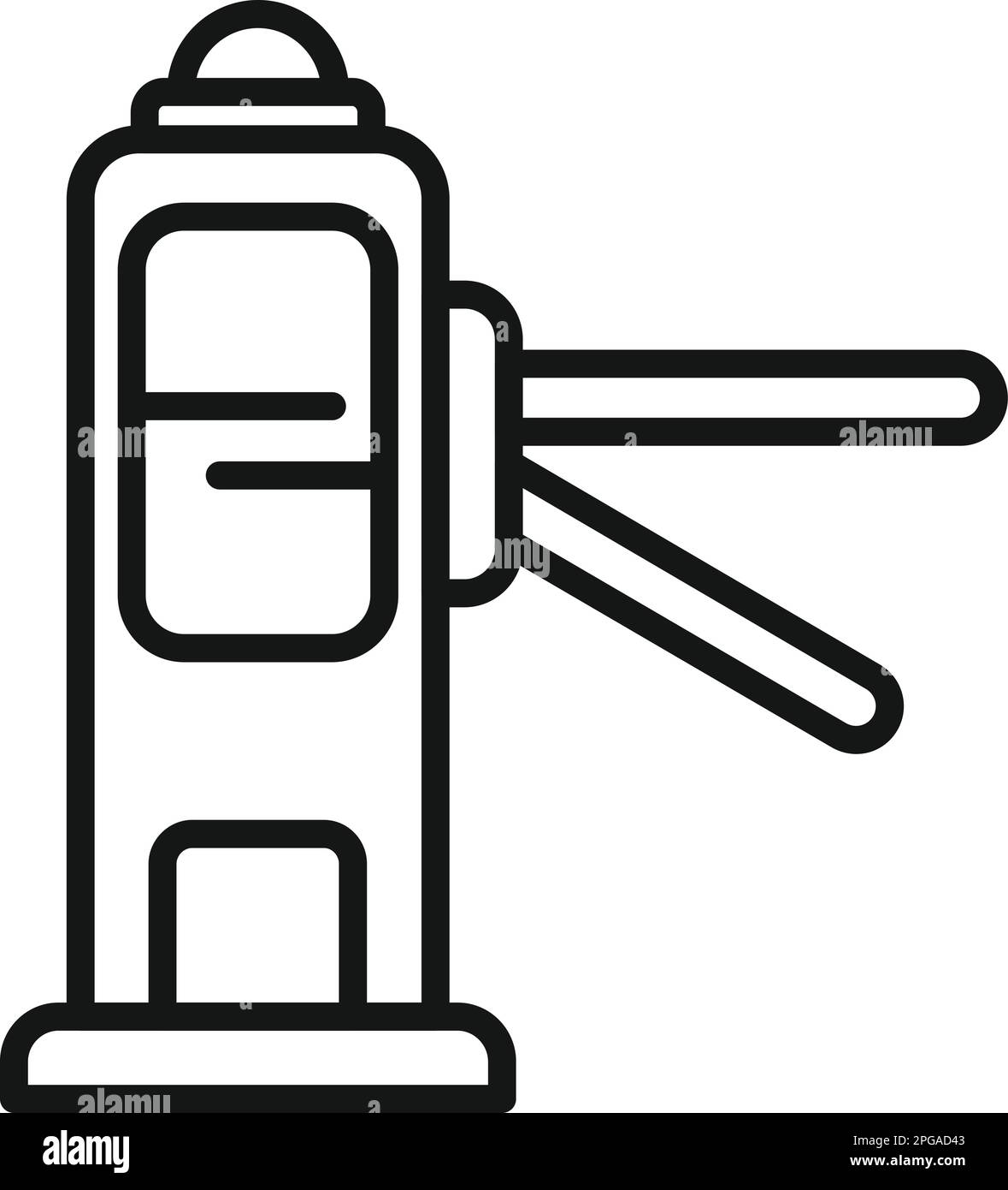 Automatic fence icon outline vector. Security garage. Auto control ...