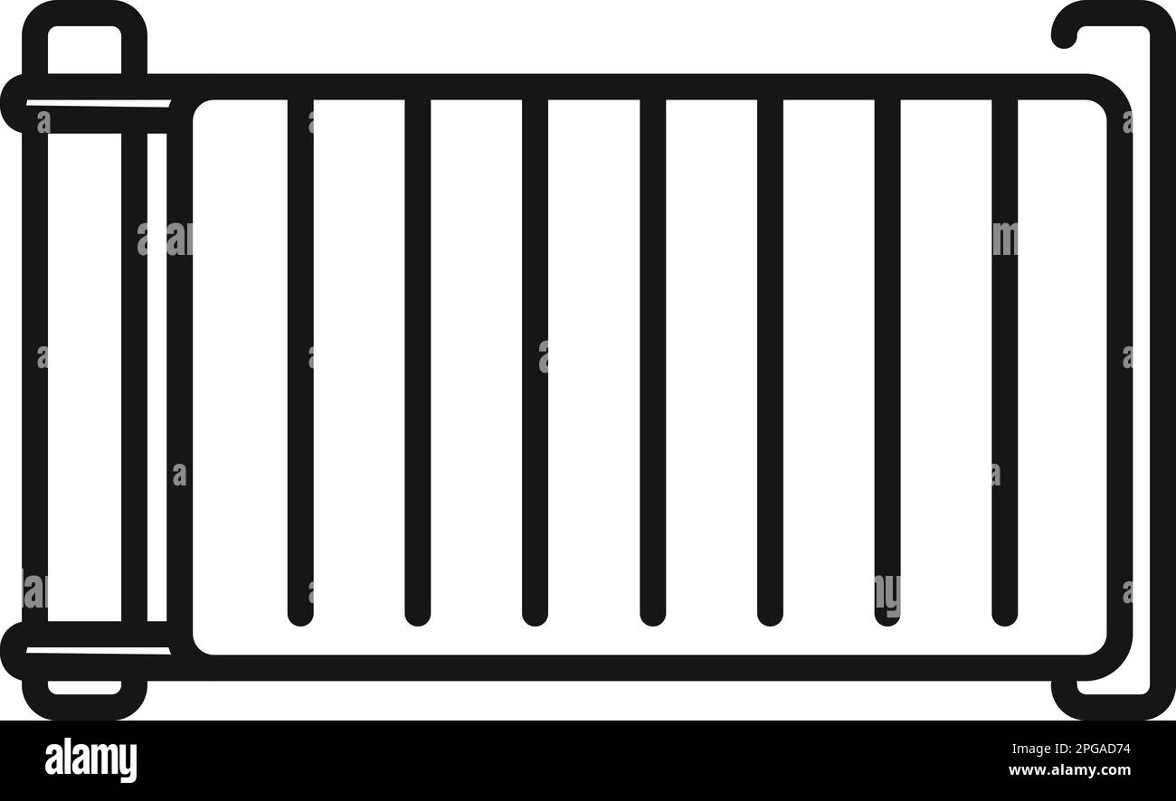 Gate control icon outline vector. House security. Metal signal Stock ...