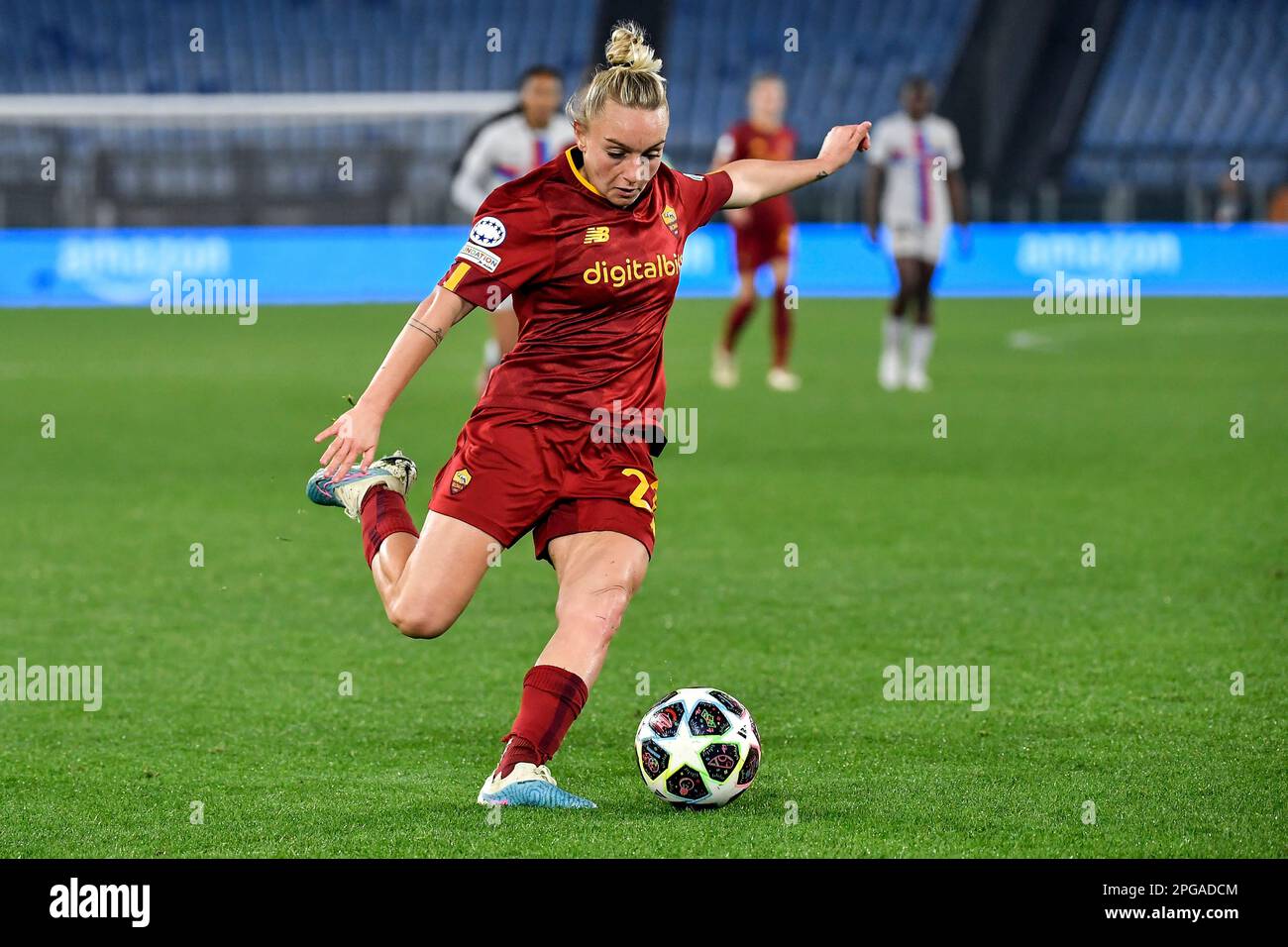 Rome, Italy. 21st Mar, 2023. Giada Greggi of AS Roma in action during ...