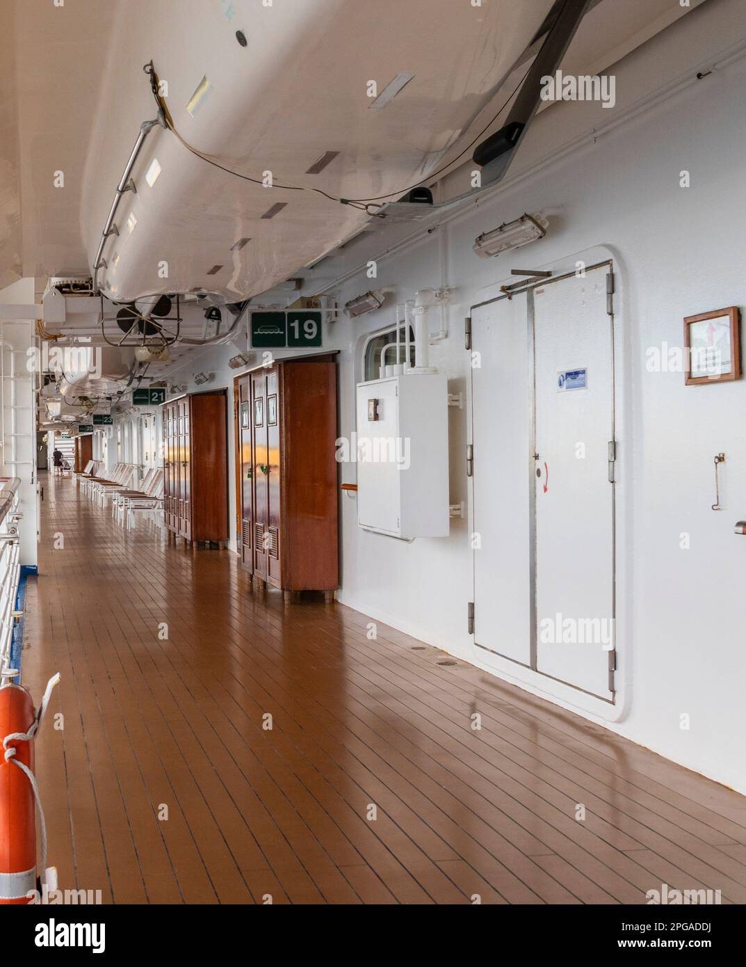 Ruby Princess Cruise Ship Promenade Deck on Caribbean Cruise Stock ...