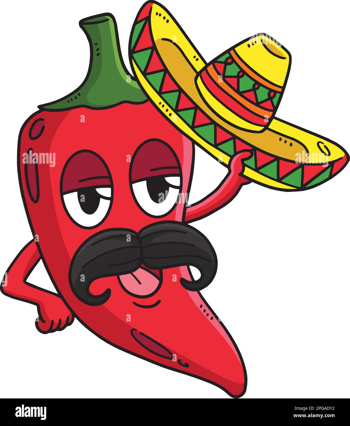 Cinco de Mayo Jalapeno Sombrero Cartoon Clipart Stock Vector Image ...