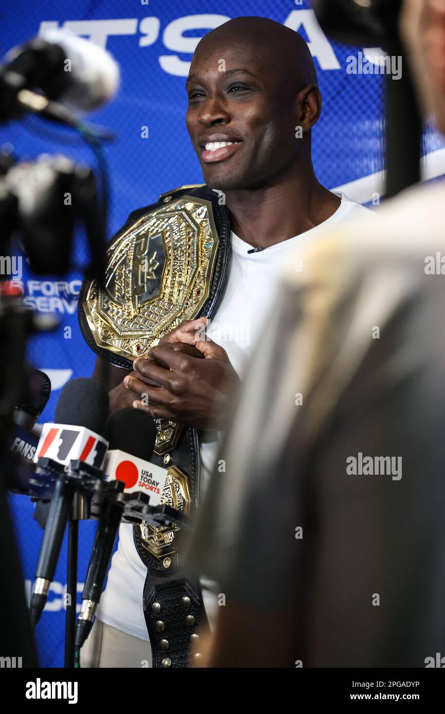 March 21, 2023: 2022 PFL Welterweight Champion Sadibou Sy speaks to ...