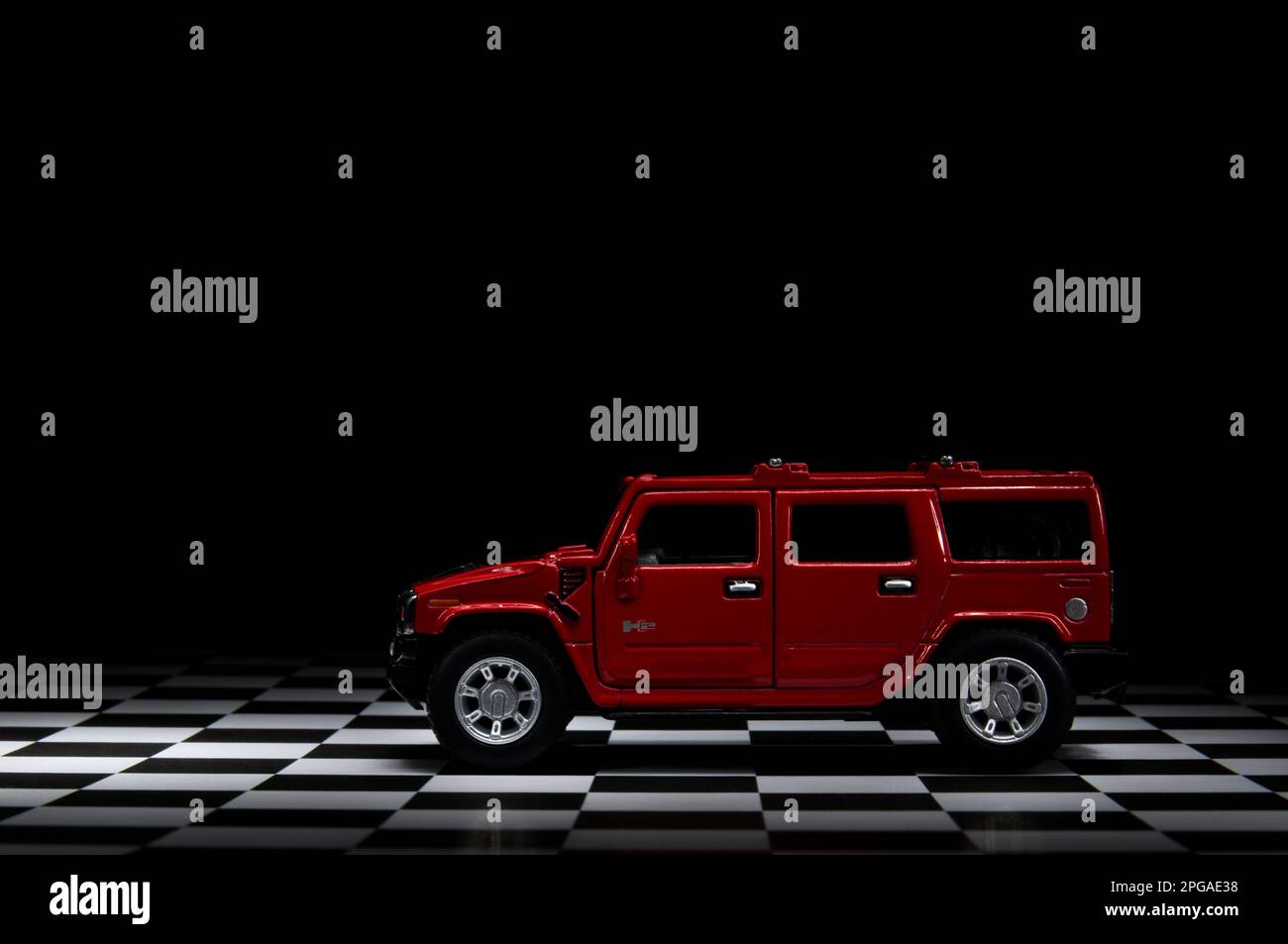 Izmir, Turkey - March 15, 2023. Red colored Hummer H2 4x4 off road ...