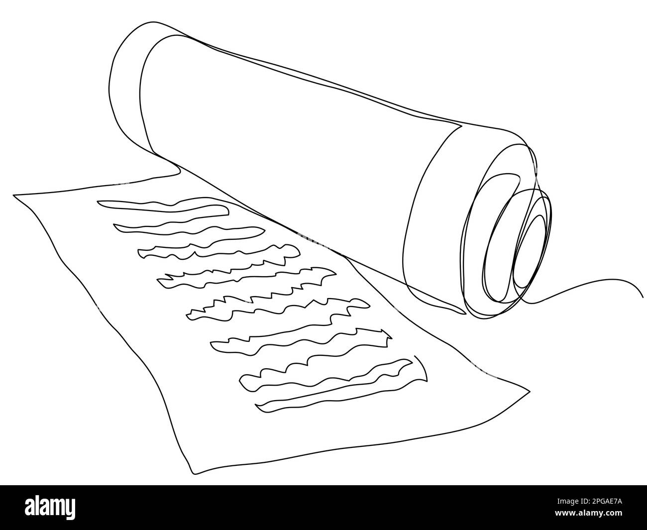 Holy manuscript in one line on a white background Stock Vector Image ...