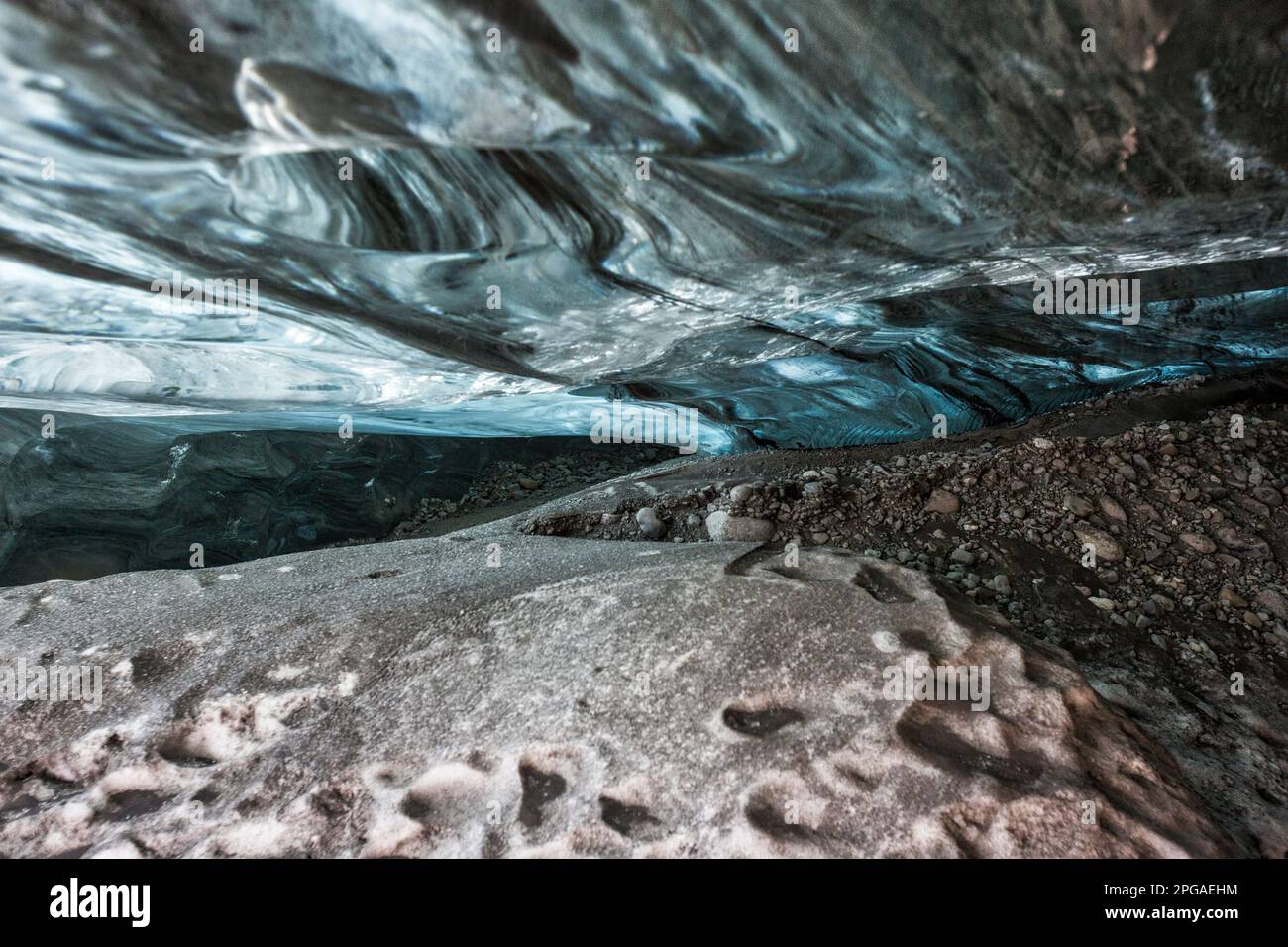 Iceland, ice cave, winter in Iceland, Crystal ice cave Stock Photo - Alamy