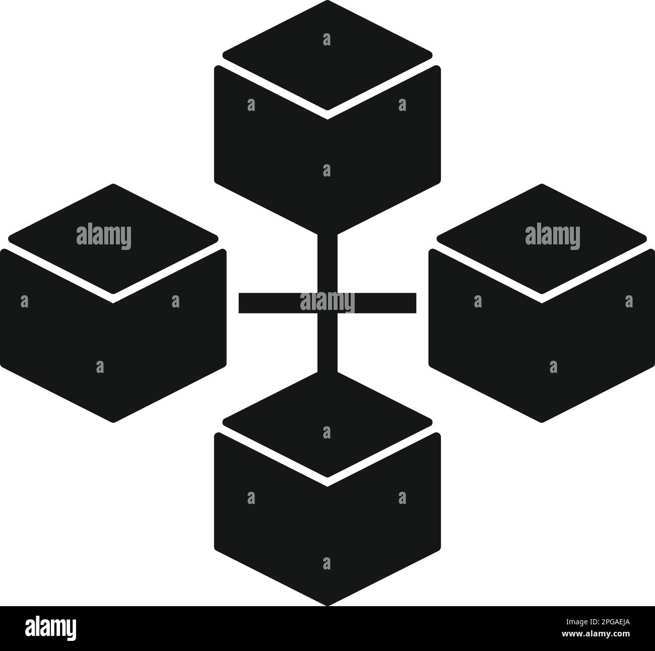 Cube matrix icon simple vector. Finance data. Digital future Stock ...