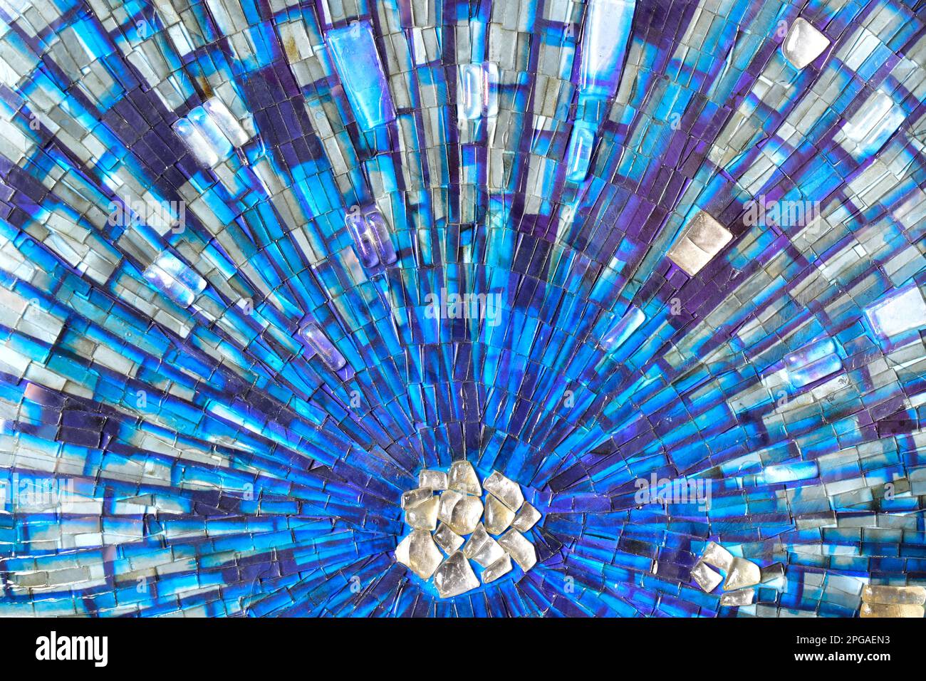 texture of blue mirror interior art Stock Photo - Alamy