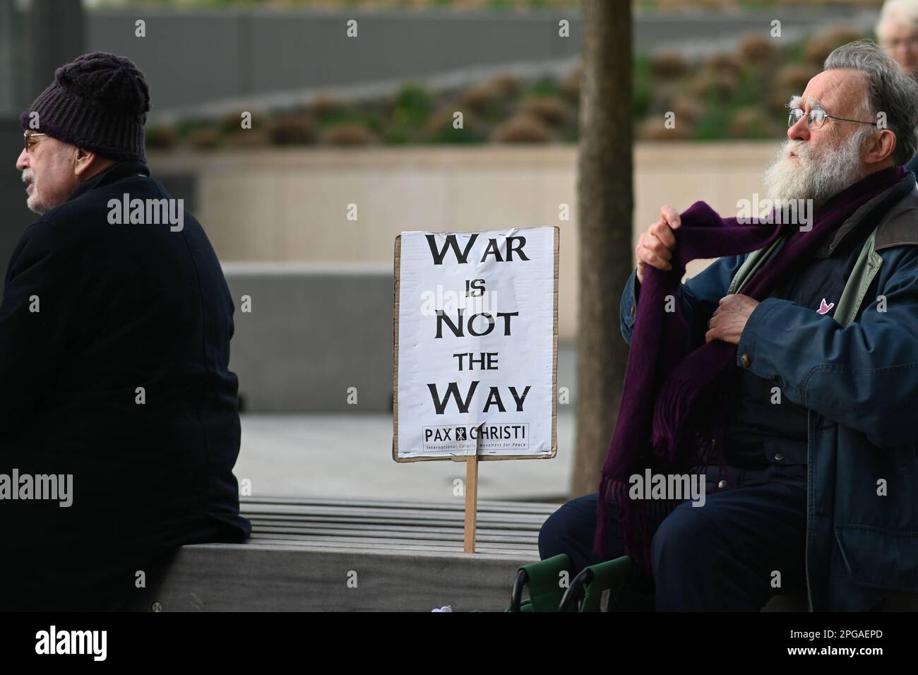 US Embassy, London, UK. 21st Mar, 2023. Protest No US Nukes In Britain ...