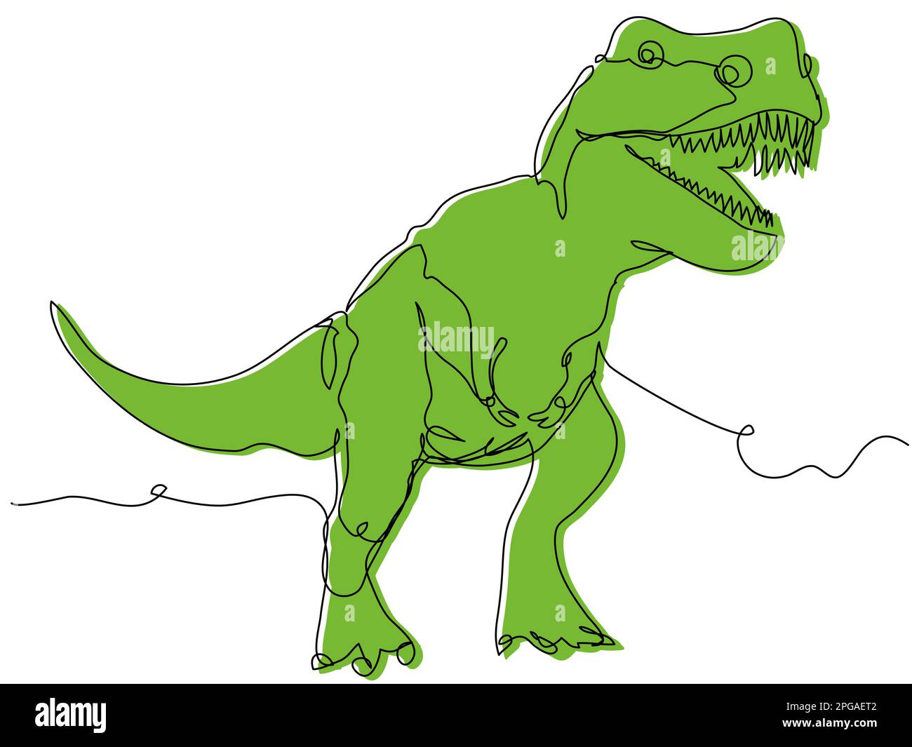 Dinosaur in one line hi-res stock photography and images - Alamy