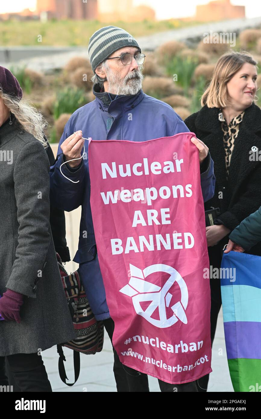US Embassy, London, UK. 21st Mar, 2023. Protest No US Nukes In Britain ...