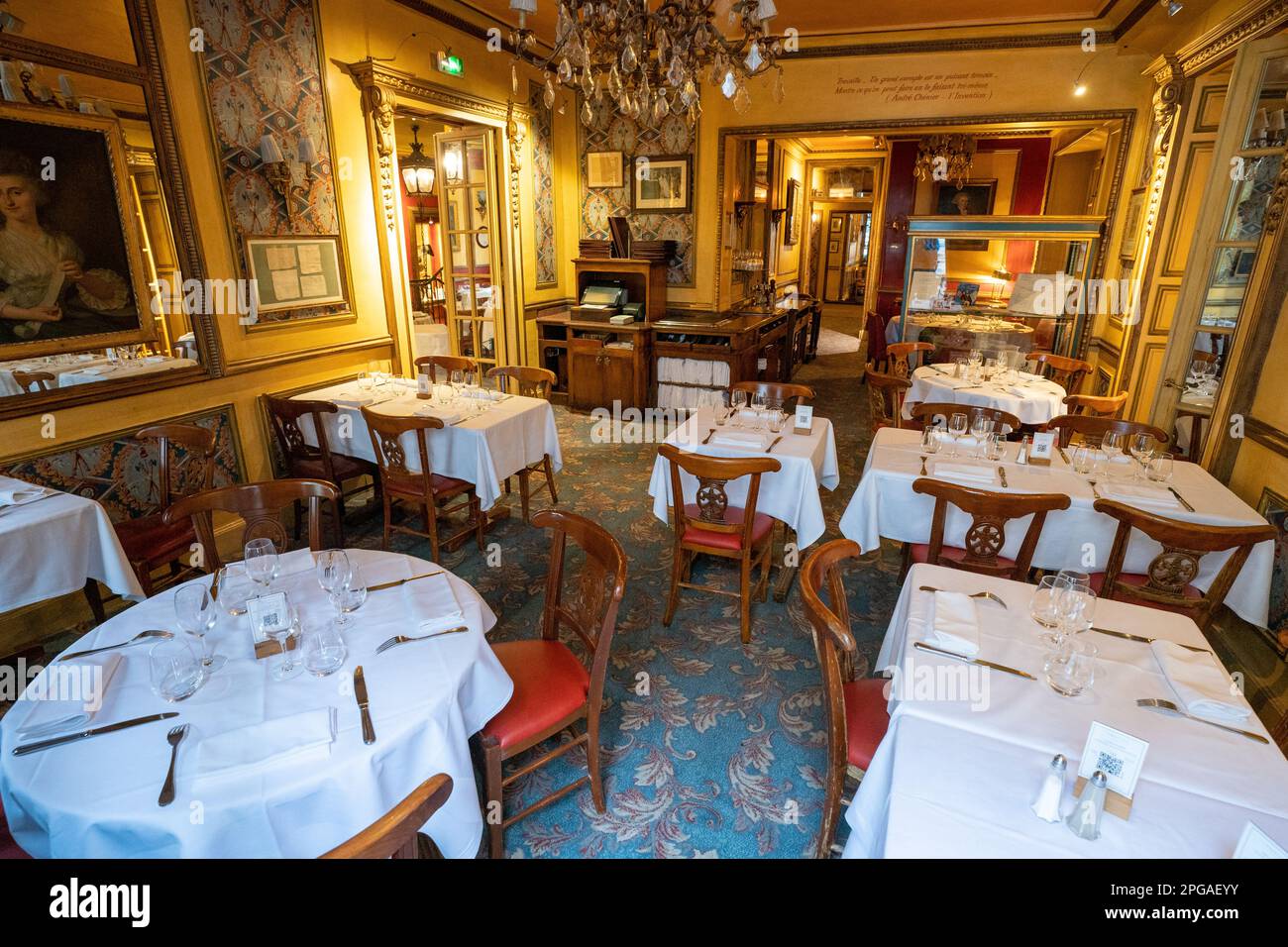 Le Procope Restaurant in Paris, France. The oldest café in Paris in the ...