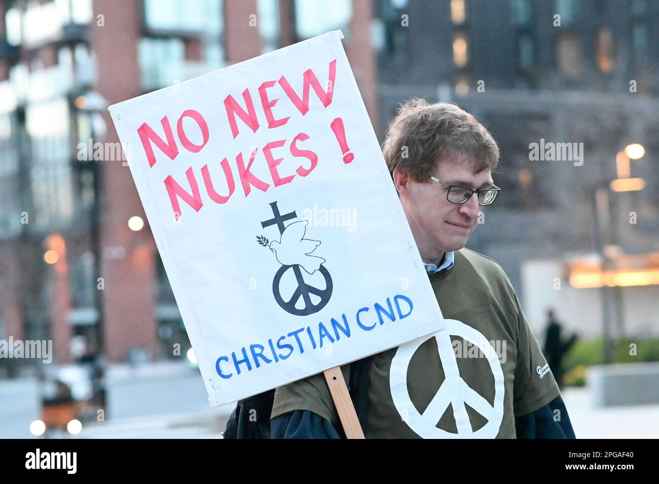 US Embassy, London, UK. 21st Mar, 2023. Protest No US Nukes In Britain ...