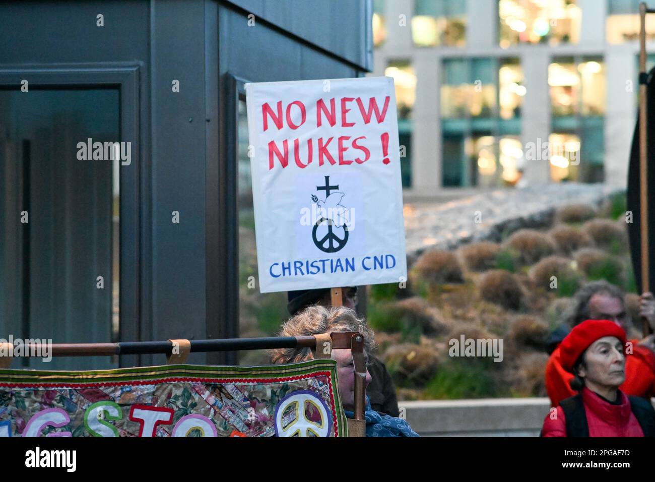 US Embassy, London, UK. 21st Mar, 2023. Protest No US Nukes In Britain ...