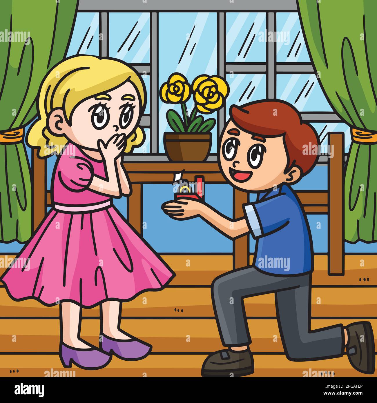 Marriage proposal clipart hi-res stock photography and images - Alamy