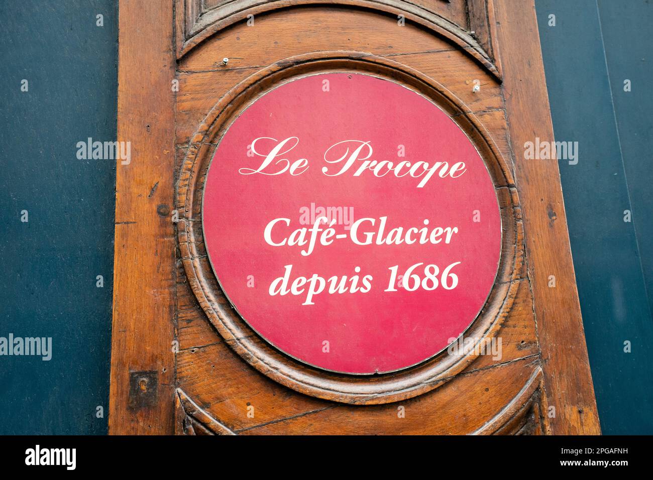 Le Procope Restaurant in Paris, France. The oldest café in Paris in the ...