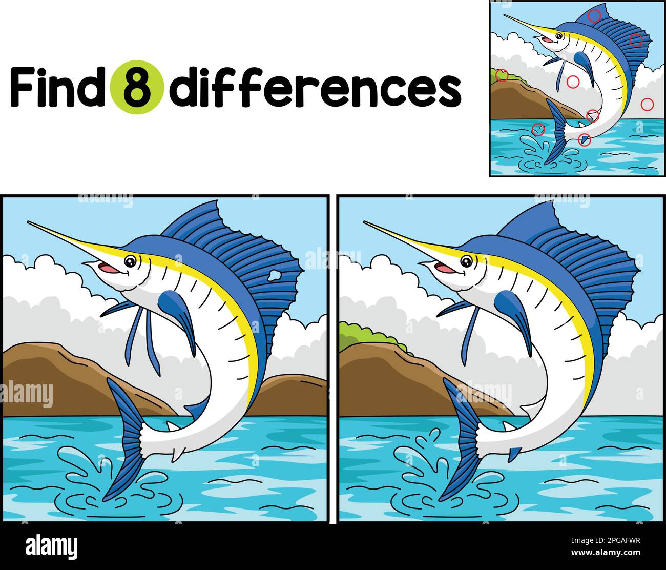 Sailfish underwater Stock Vector Images - Alamy