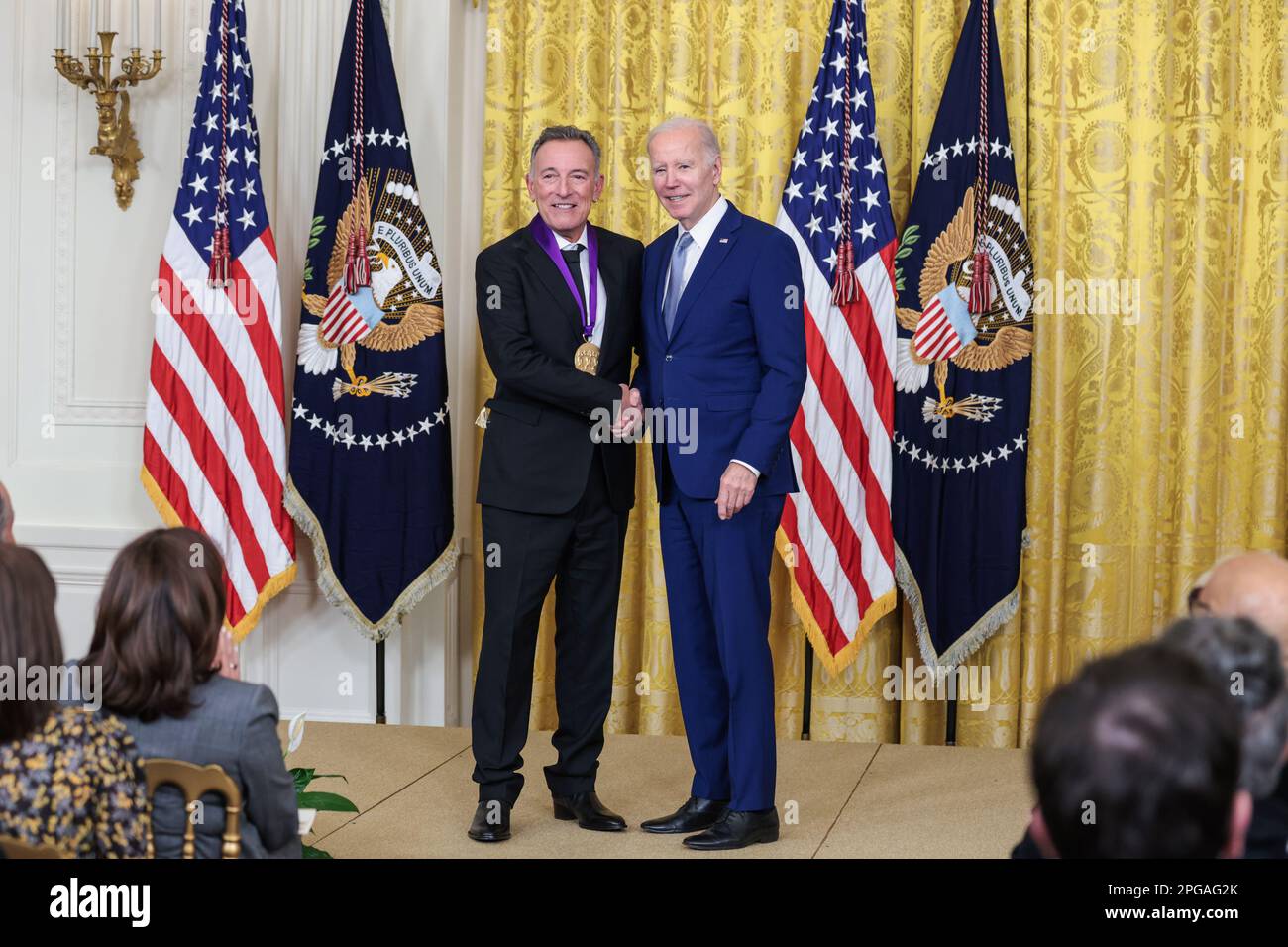 Washington, USA. 21st Mar, 2023. Bruce Springsteen on stage with ...