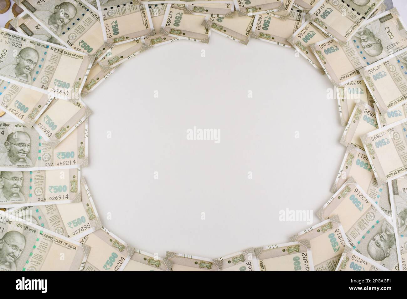 Indian rupees note frame for text and message Stock Photo - Alamy