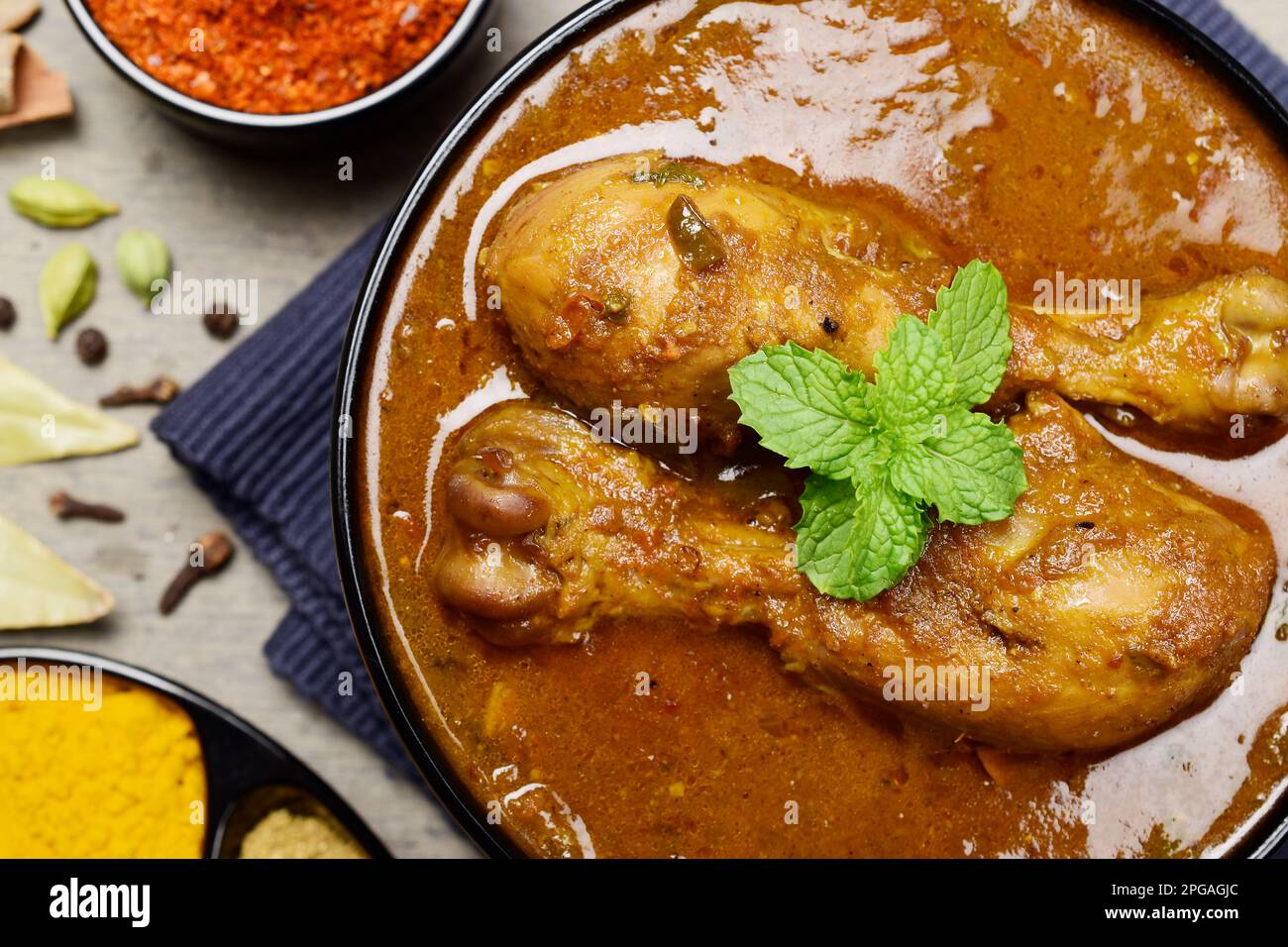 Chicken masala curry indian style Stock Photo - Alamy