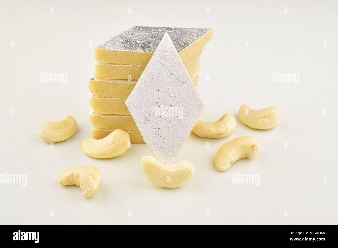 Kaju katli sweet on white background, famous indian mithai Stock Photo ...
