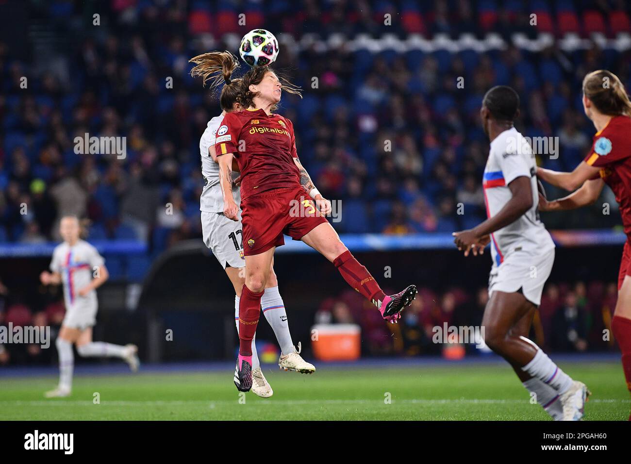 Rome, Italy, 21/03/2023, Elena Linari of AS Roma during the UEFA Women ...