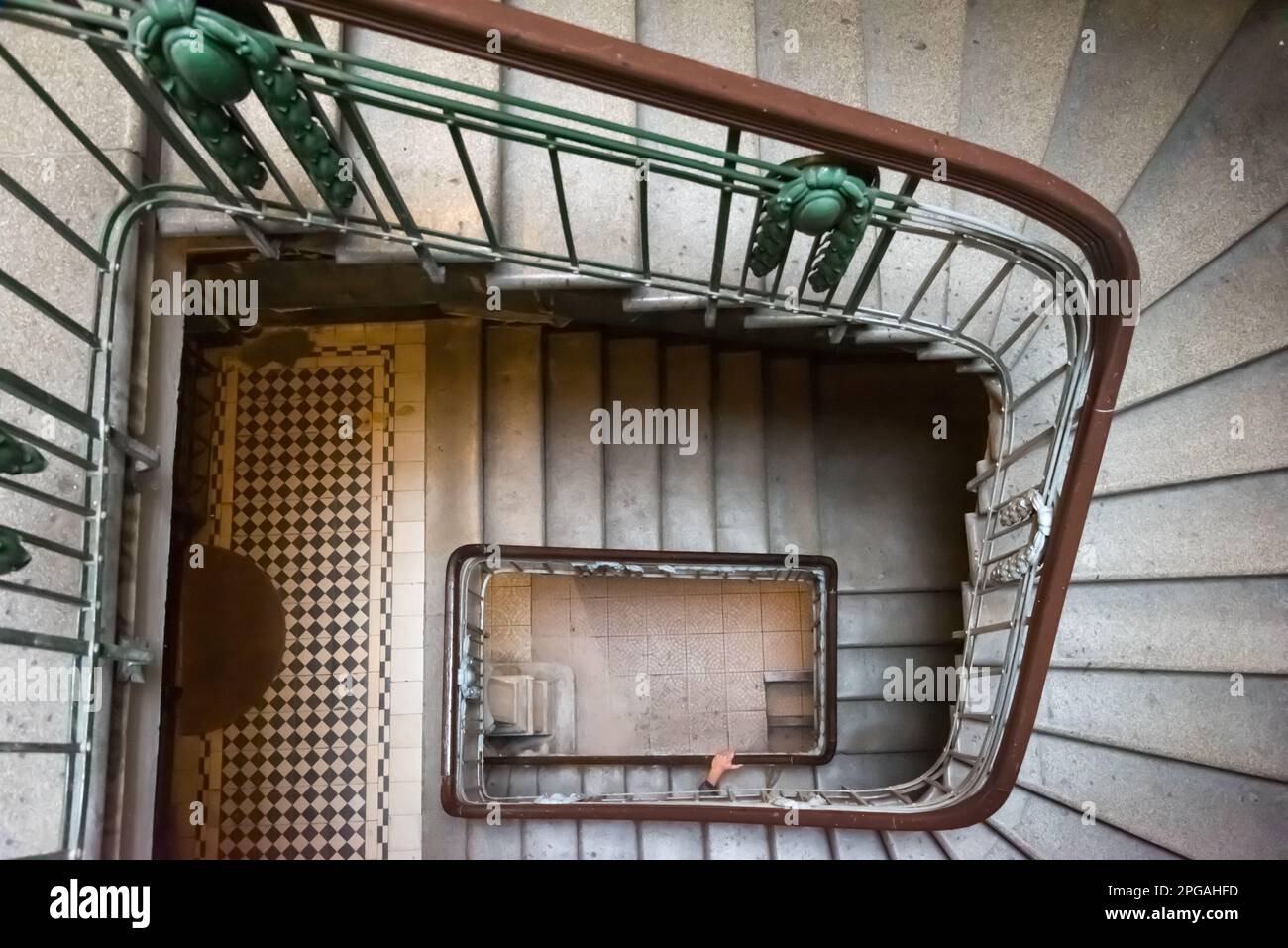 Holding banister hand rail hi-res stock photography and images - Alamy