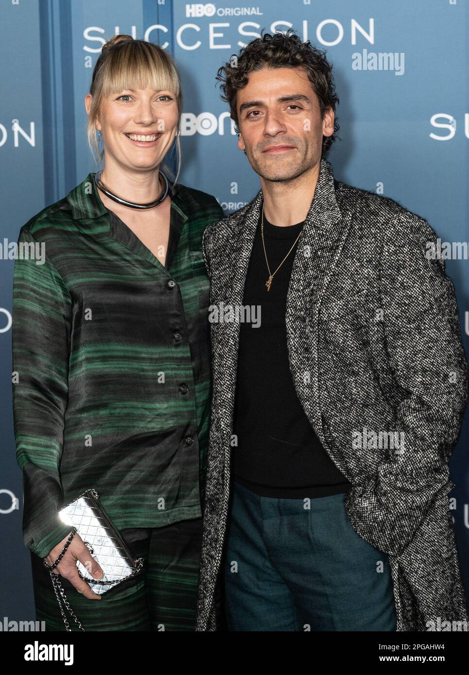 Elvira Lind, Oscar Isaac attend HBO's "Succession" Season 4 Premiere at ...