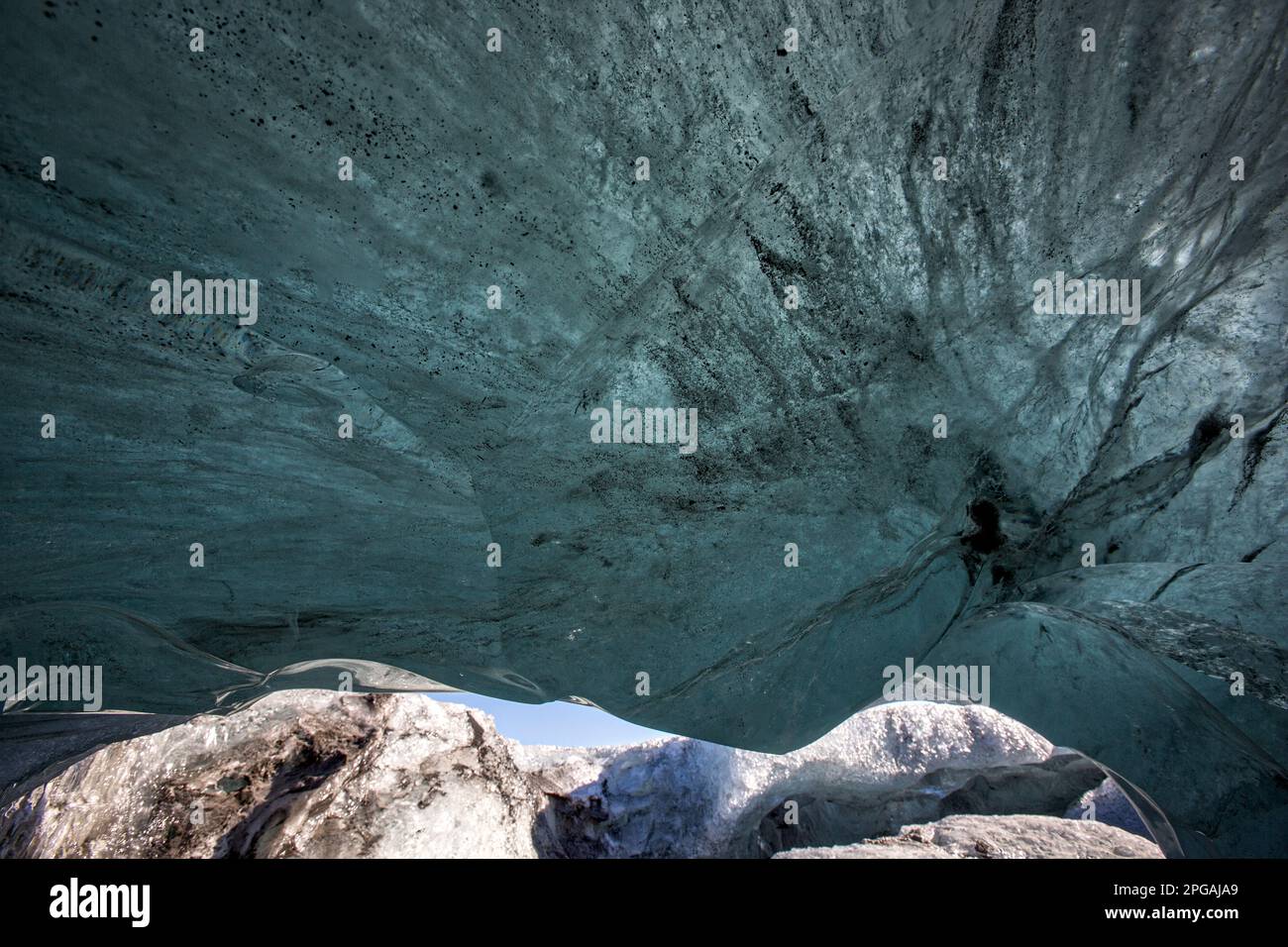 Iceland, ice cave, winter in Iceland, Crystal ice cave Stock Photo - Alamy