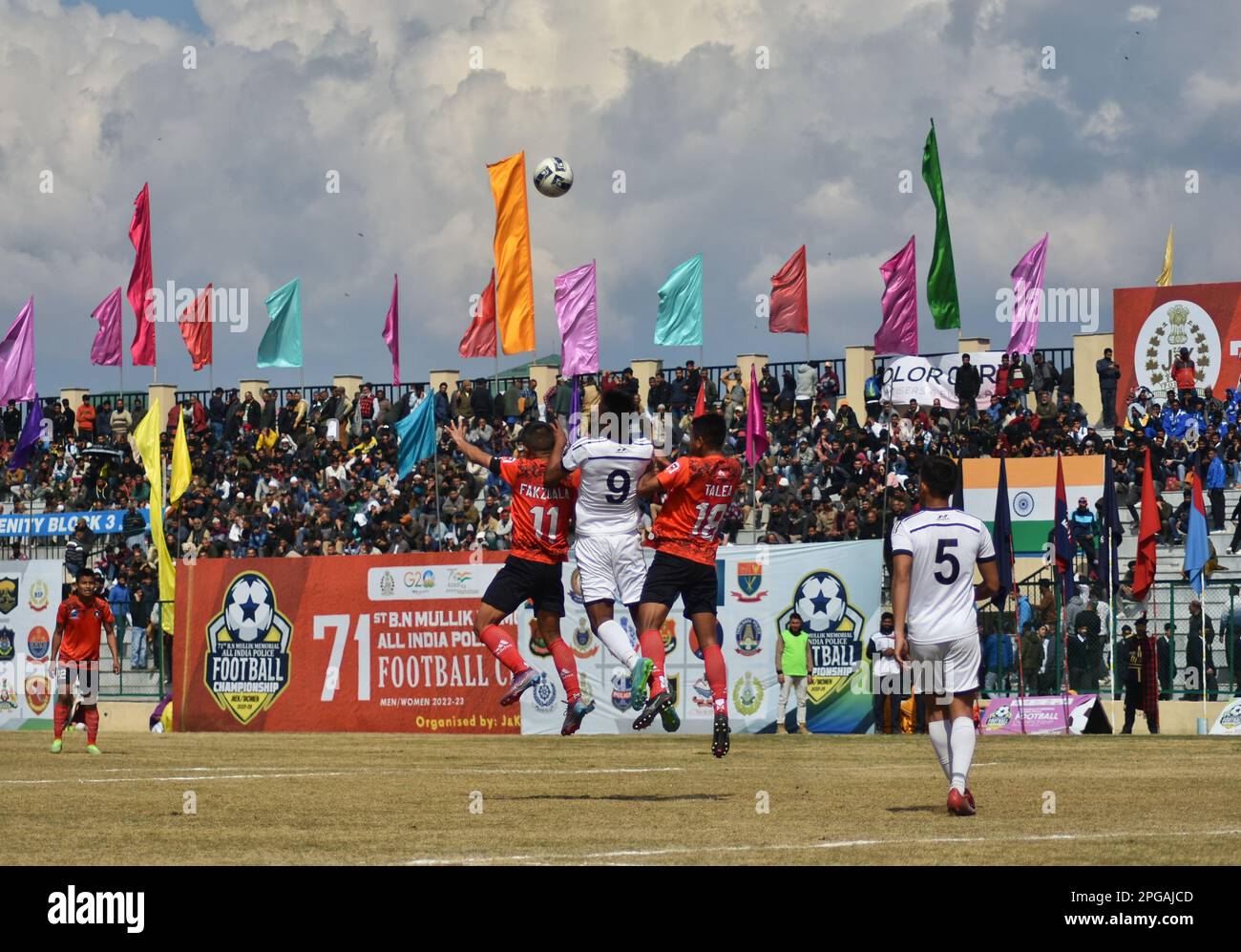 Srinagar, India. 20th Mar, 2023. Players seen in action during the 71st ...
