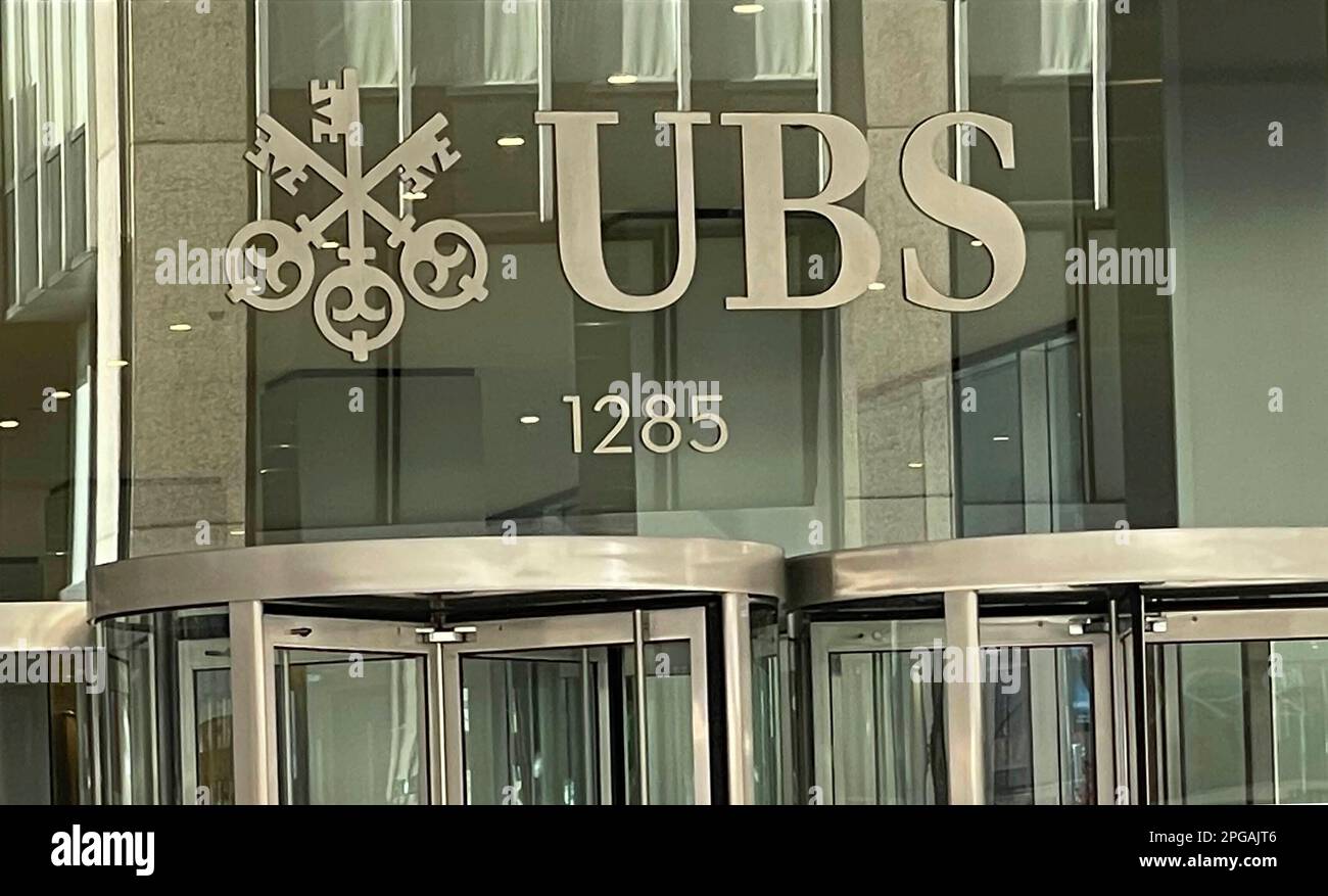 Photo by: STRF/STAR MAX/IPx 2023 3/21/23 UBS Headquarters is seen on ...