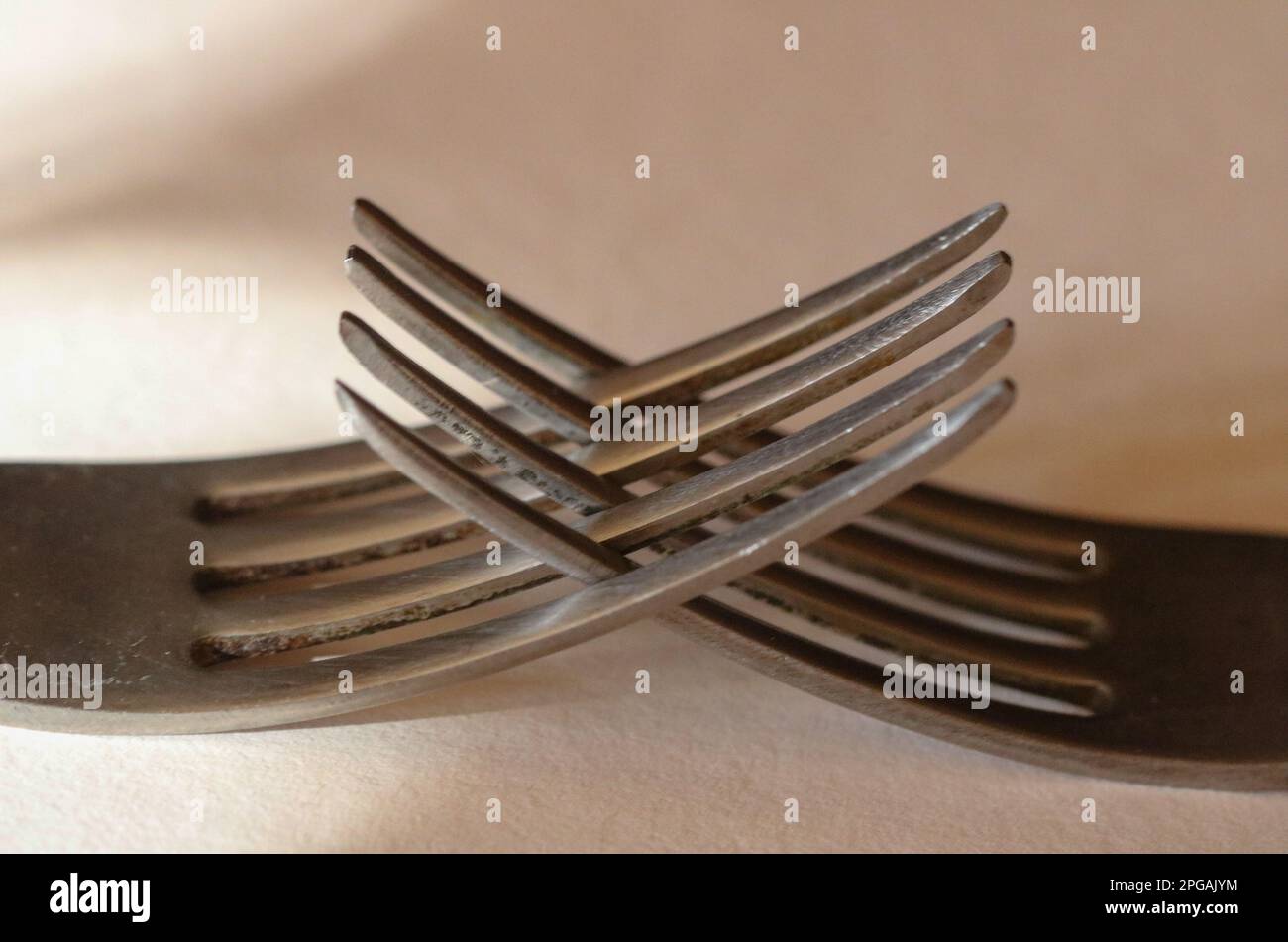 Vintage silver fork spoons hi-res stock photography and images - Alamy