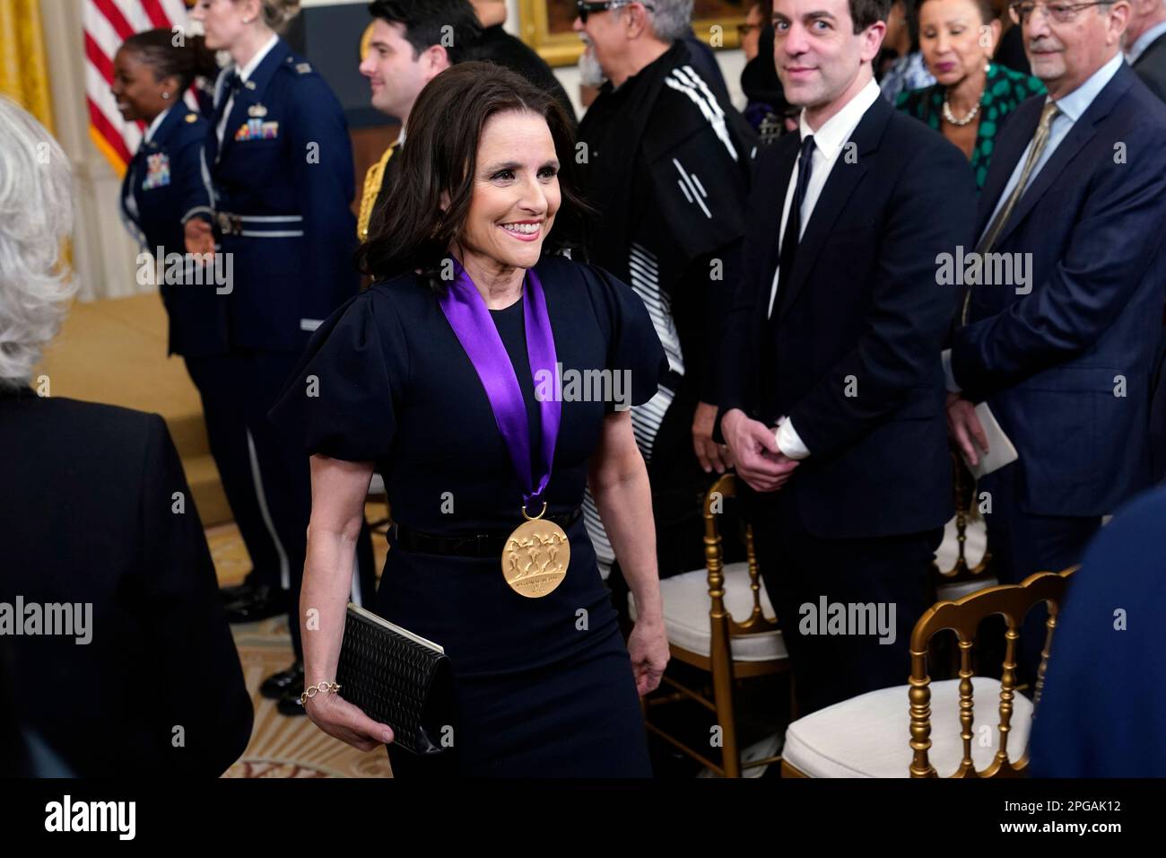 Julia Louis-Dreyfus leaves after President Joe Biden presented her the ...