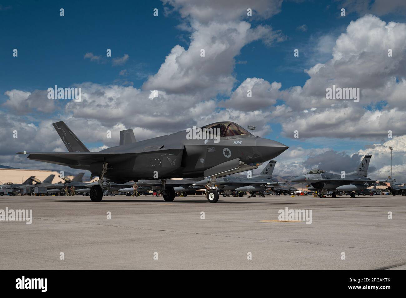 An Israeli F-35I ADIR assigned to 140 Squadron, Nevatim Air Base ...