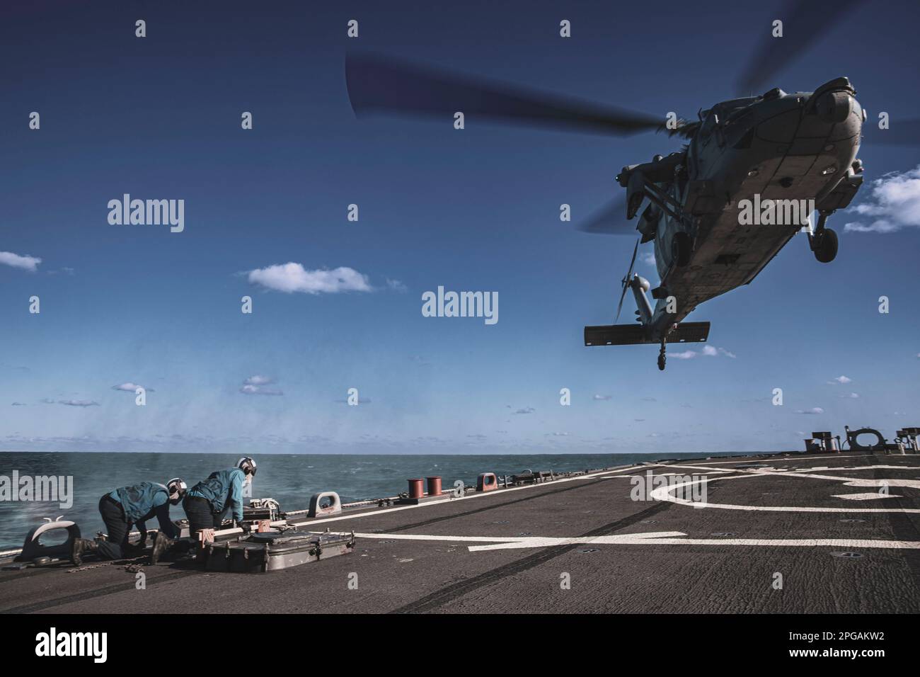 ATLANTIC OCEAN (March 14, 2023) An MH-60S Seahawk Helicopter assigned ...