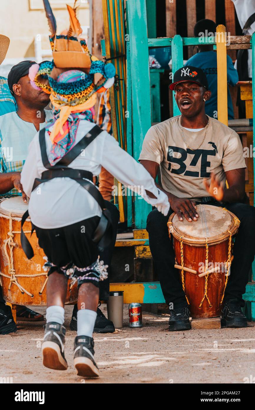 Young Jon Kunu Dancer performing in Dangriga, Stann Creek, Belize on ...