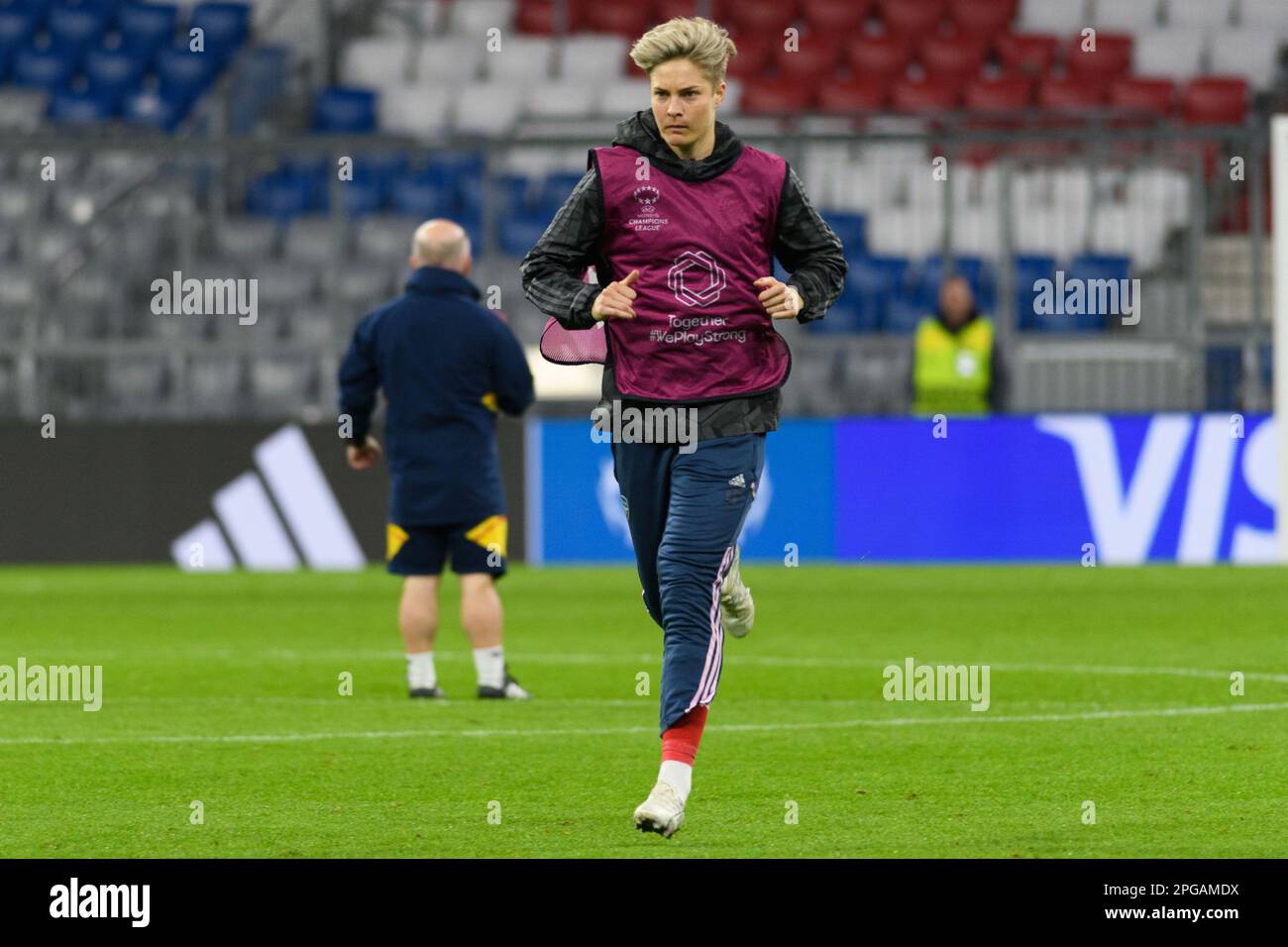 Munich, Germany, MAR 21th 2023: Lina Hurtig (17 Arsenal FC) after the ...