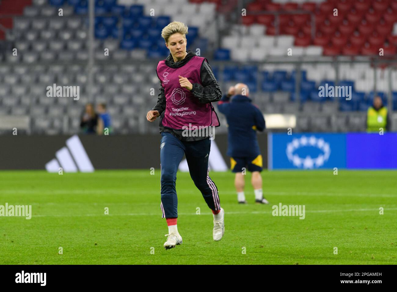 Munich, Germany, MAR 21th 2023: Lina Hurtig (17 Arsenal FC) after the ...