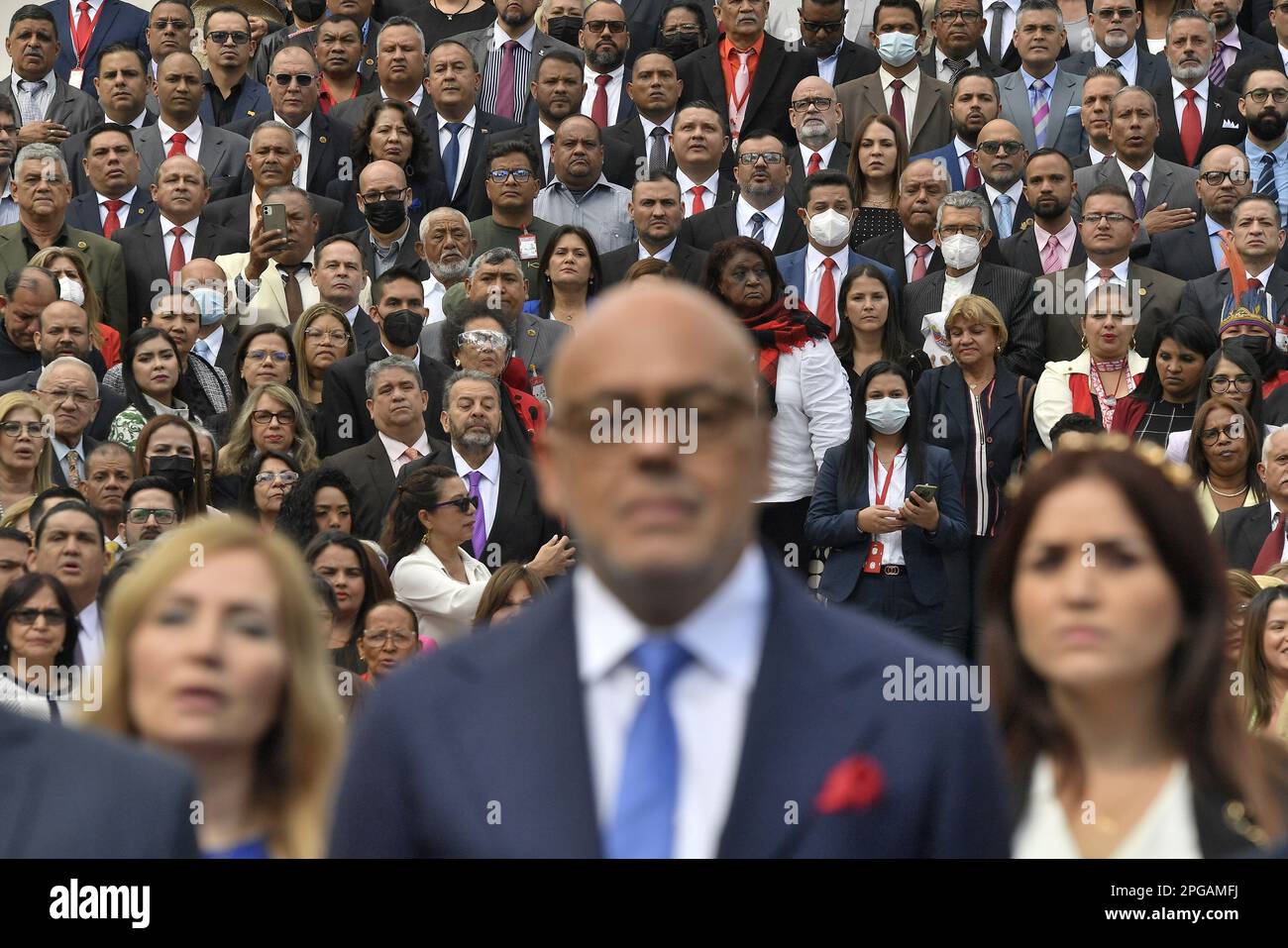 FILE - Newly sworn-in lawmakers stand for a group photo with National ...
