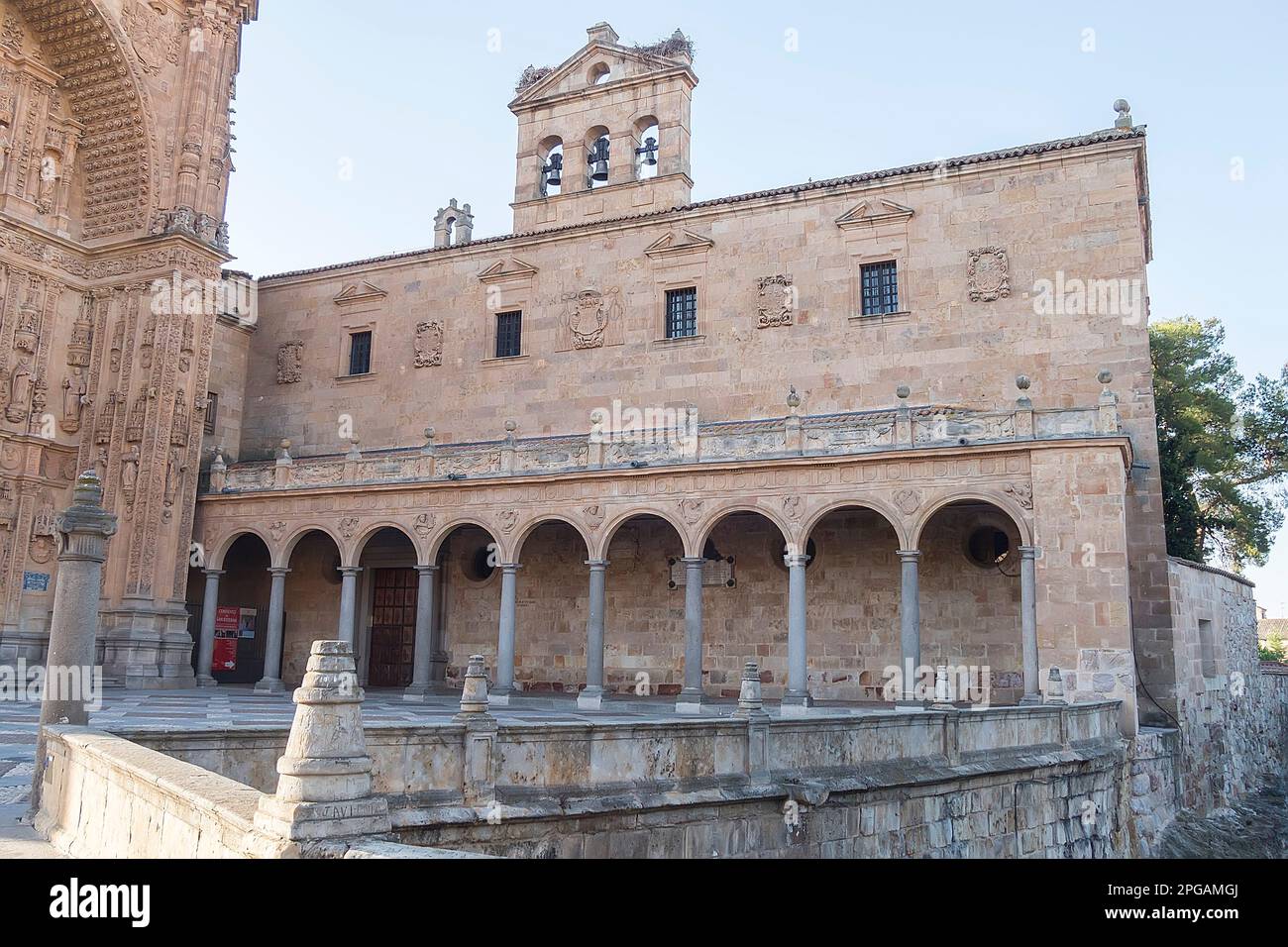 Exterior views facade of San Esteban Convent in Salamanca (Spain Stock ...