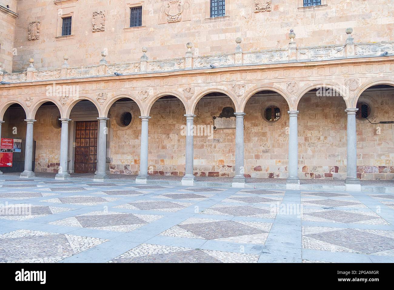 Exterior views facade of San Esteban Convent in Salamanca (Spain Stock ...