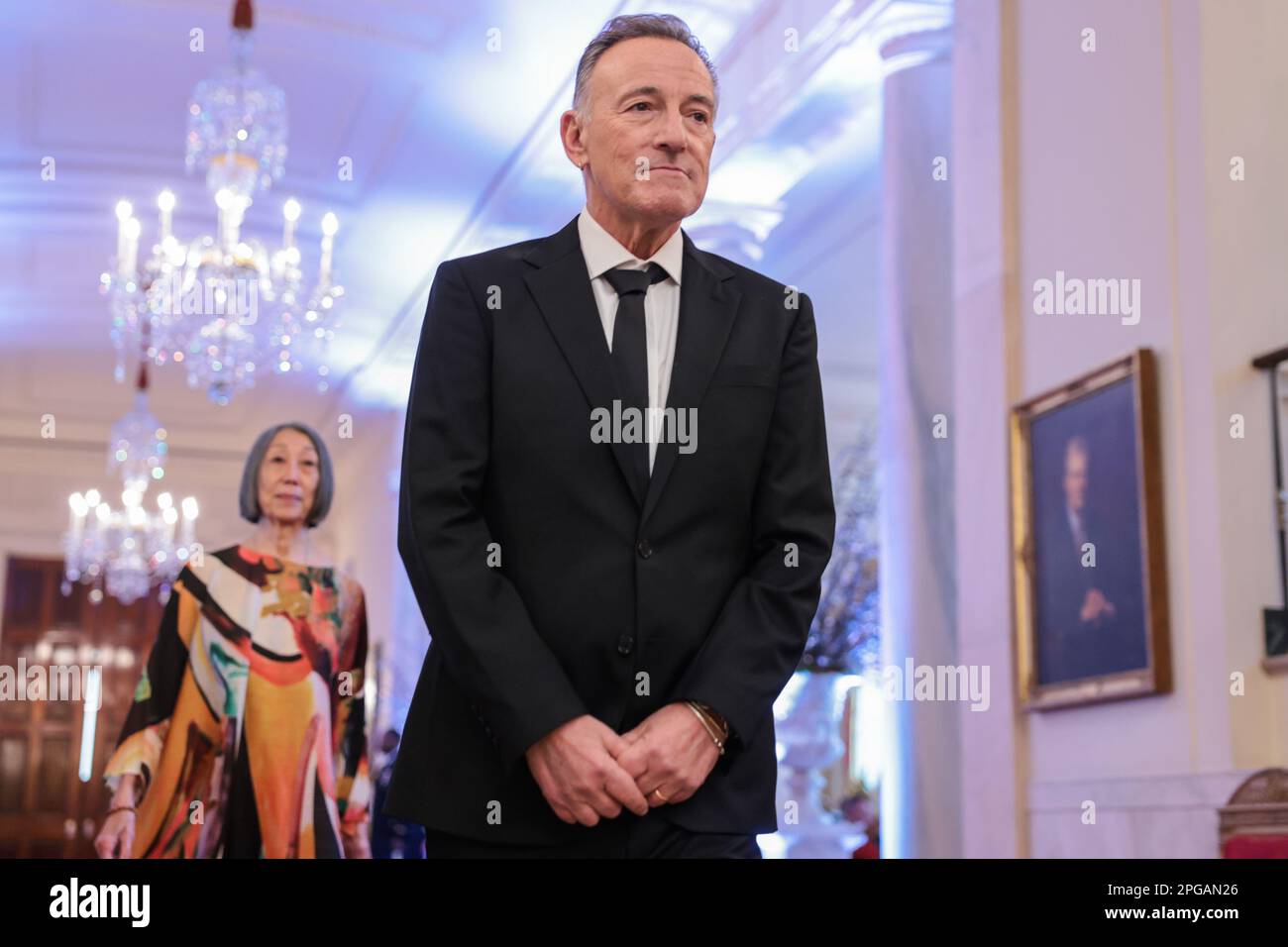 Bruce Springsteen arrives for an event with United States President Joe ...