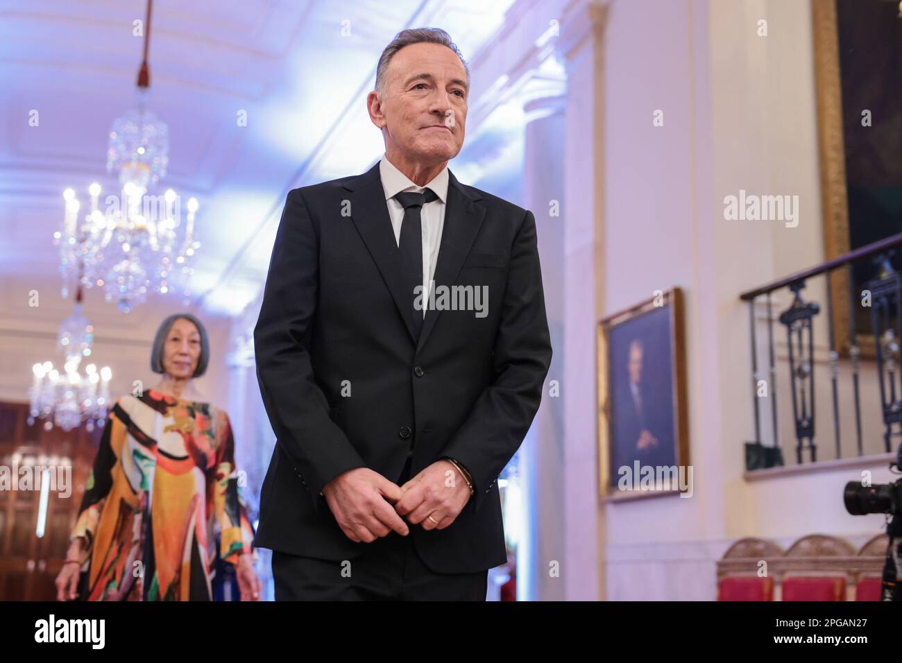 Bruce Springsteen arrives for an event with United States President Joe ...