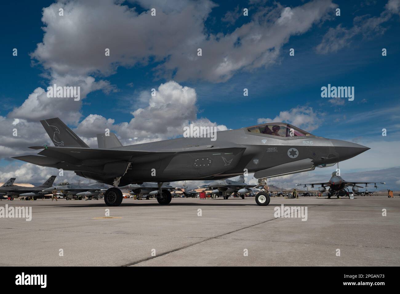 An Israeli F-35I ADIR assigned to 140 Squadron, Nevatim Air Base ...