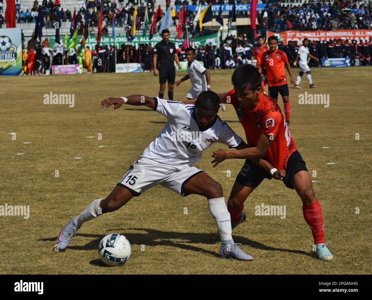 March 20, 2023, Srinagar, Jammu and Kashmir, India: Players seen in action during the 71st B.N ...