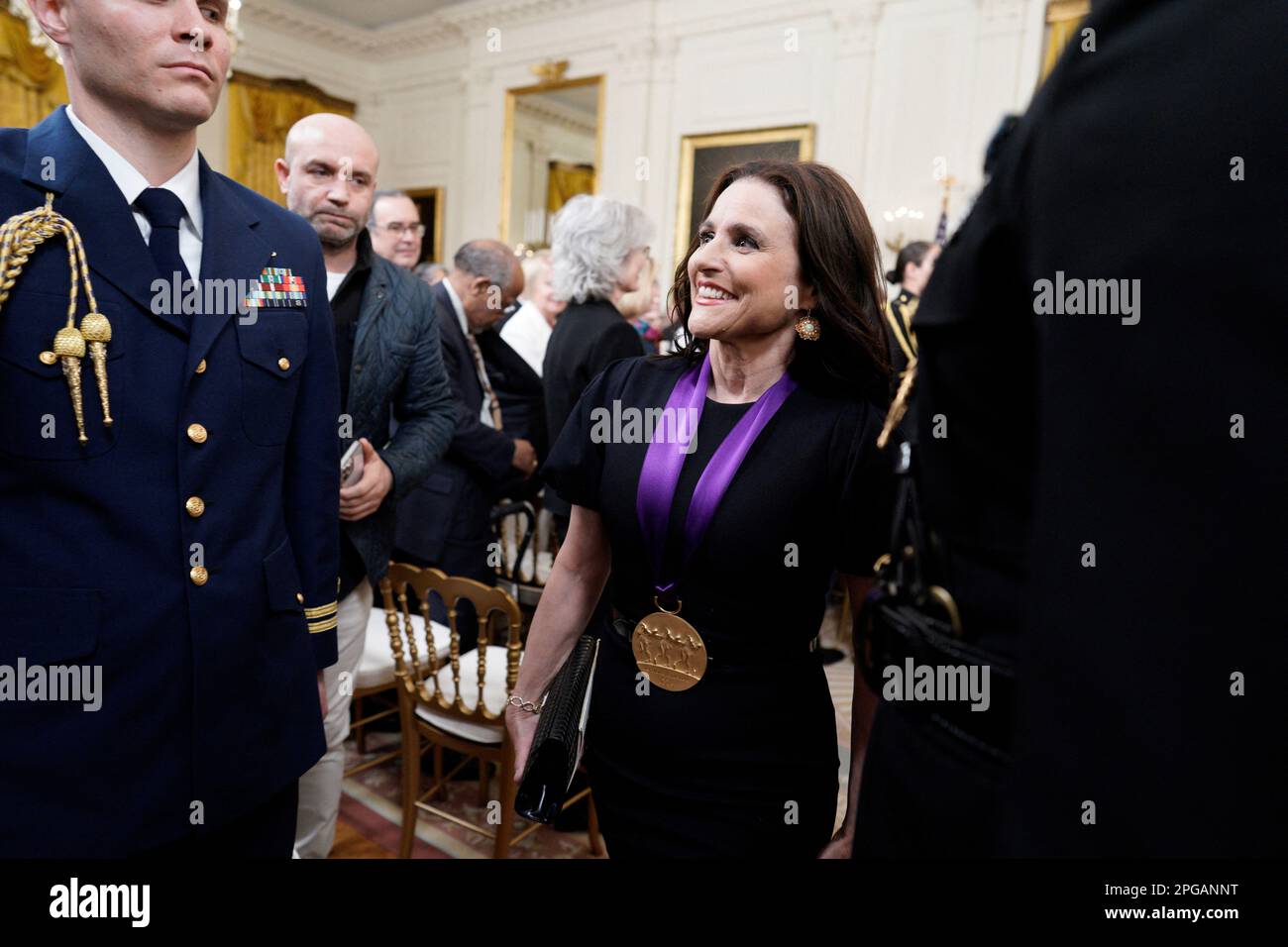 Washington, United States. 21st Mar, 2023. Julia Louis-Dreyfus leaves ...