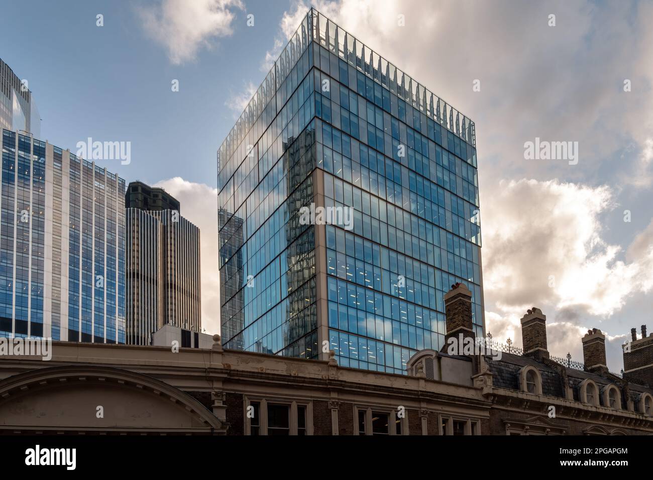 LONDON, ENGLAND - MARCH 17th, 2023: Modern buildings behind a Victorian ...