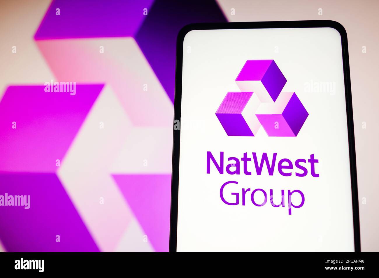 Brazil. 21st Mar, 2023. In this photo illustration, the NatWest Group logo is seen displayed on ...