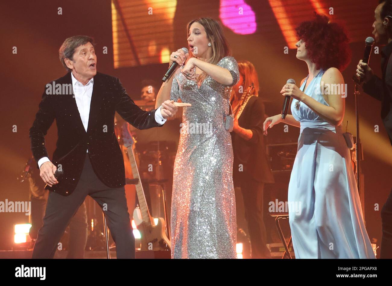Bologna, Italy, March 21, 2023 - Italian legend singer Gianni Morandi ...