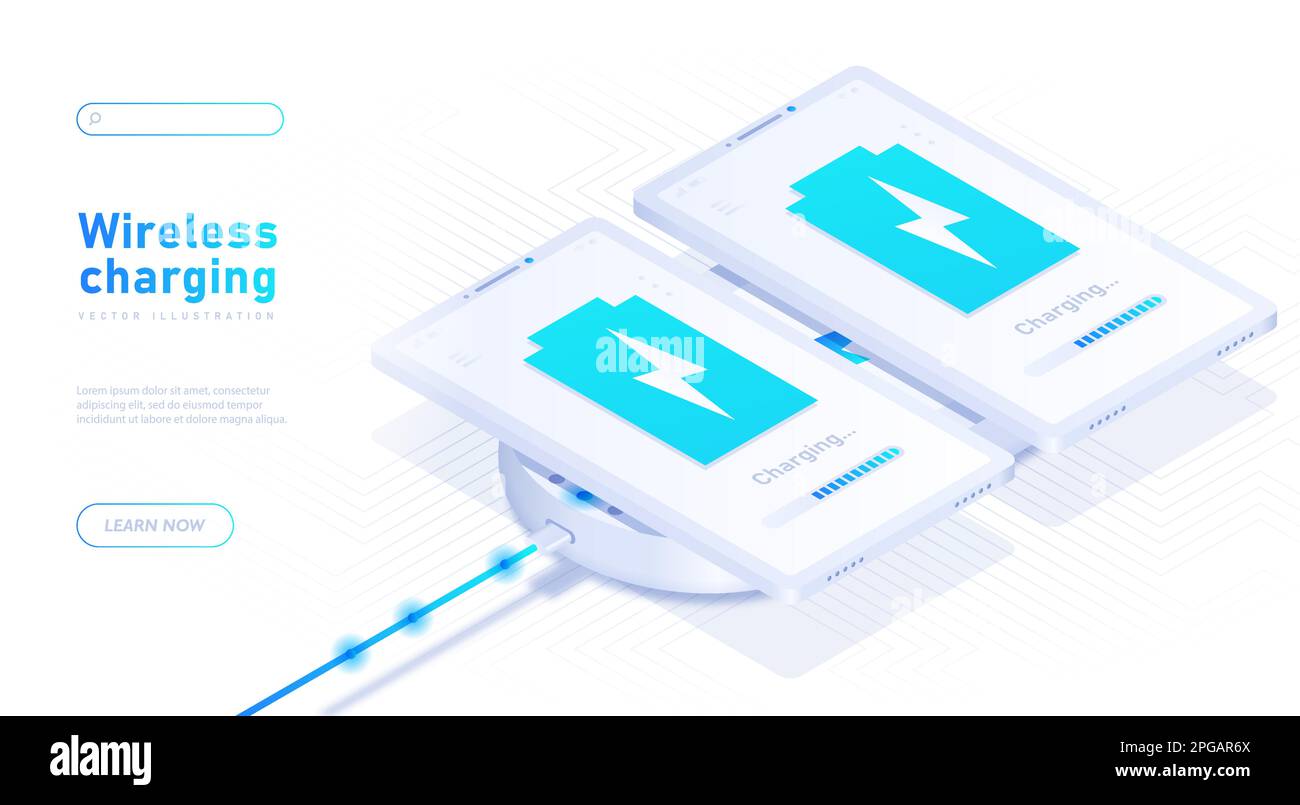 A wireless charging pad Stock Vector Images - Alamy