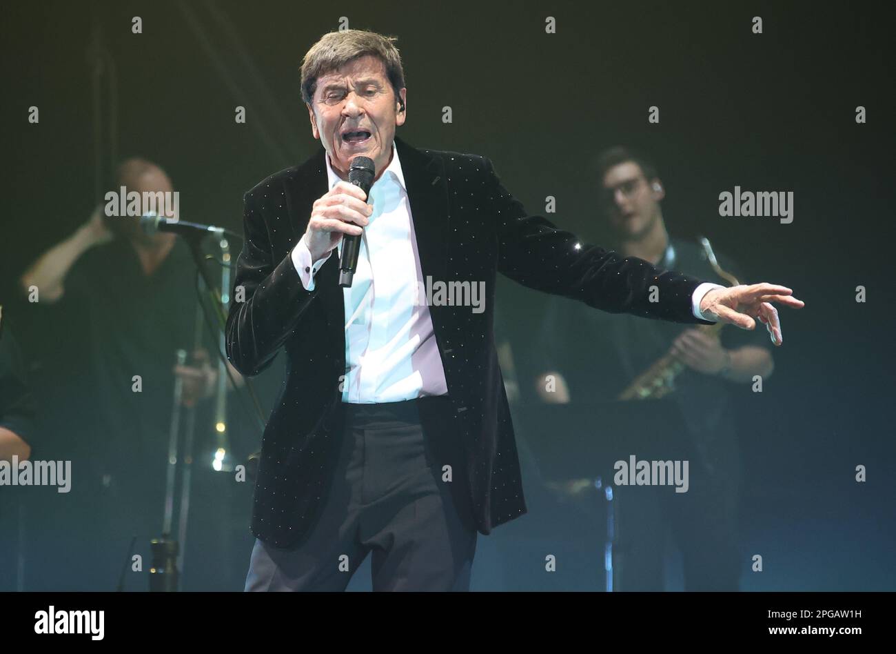 Bologna, Italy, March 21, 2023 - Italian legend singer Gianni Morandi ...